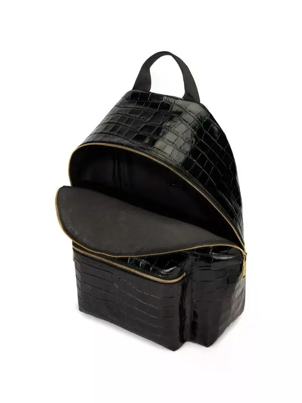 Roberto Cavalli Crocodile-effect Tiger Tooth Backpack
