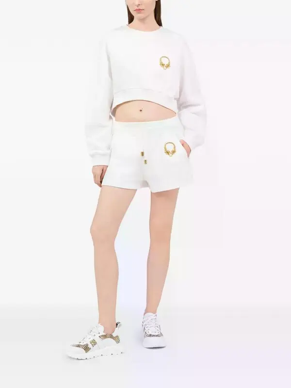 Roberto Cavalli Tiger Motif Drawstring Shorts