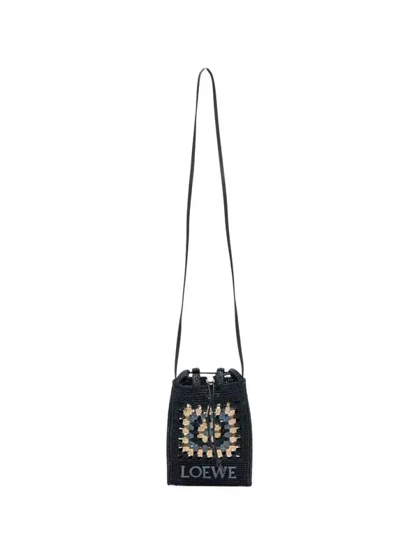 Loewe Crochet-knit Cross Body Bag - Blue
