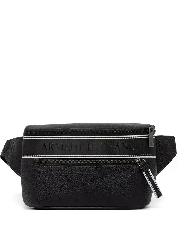Armani Exchange Logo Tape Belt Bag - Black