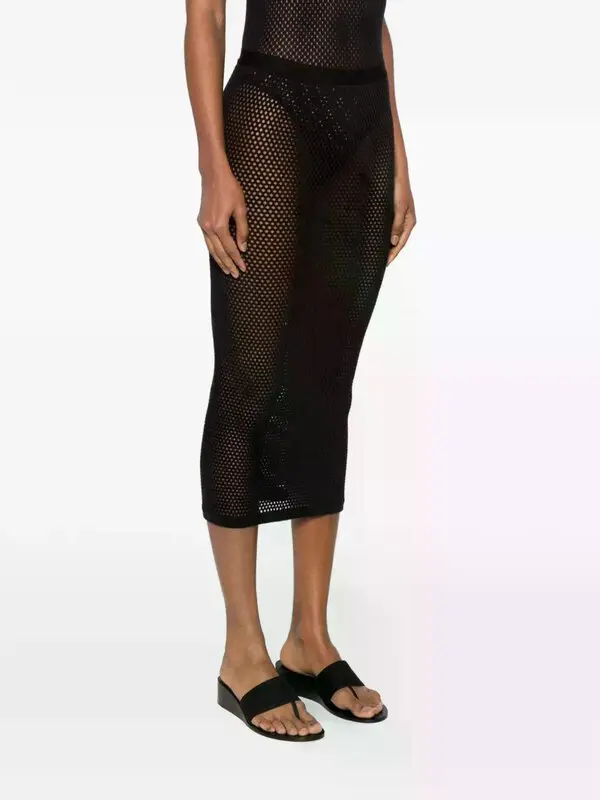 Wardrobe.NYC Mesh Midi Skirt