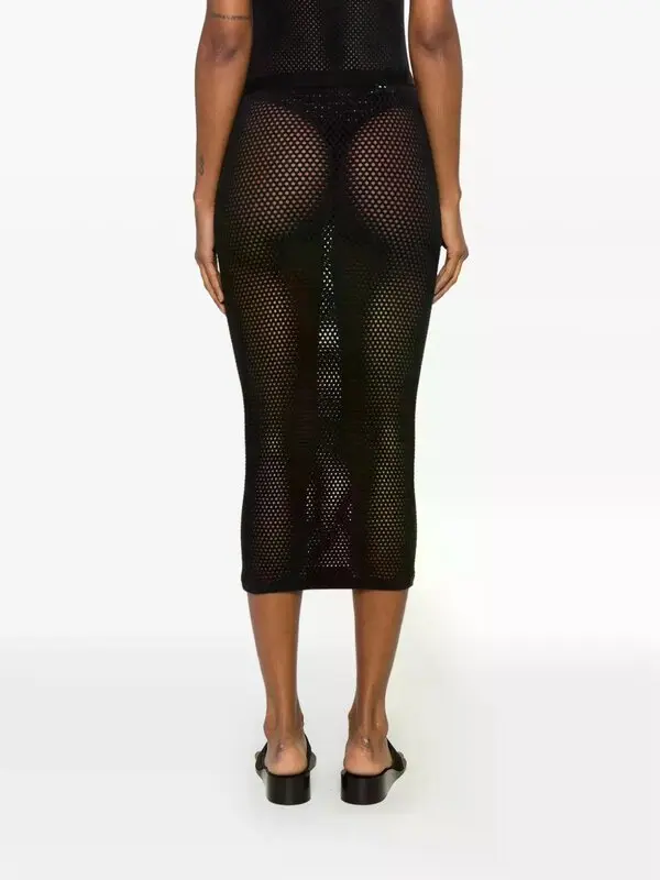 Wardrobe.NYC Mesh Midi Skirt