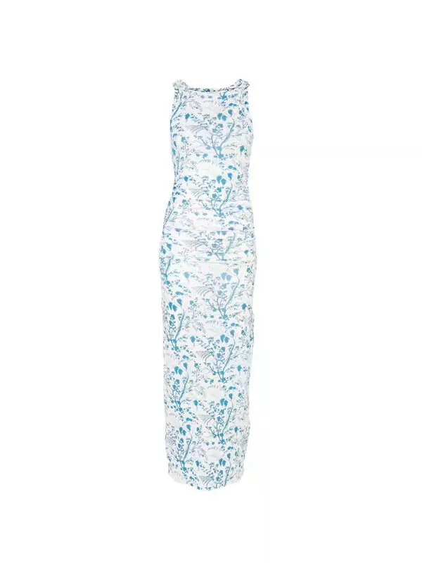 Erdem Gathered Floral Maxi Dress