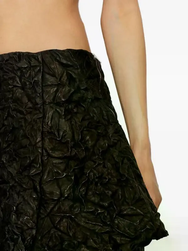 AVAVAV Crinkled Tulle Trim Mini Skirt