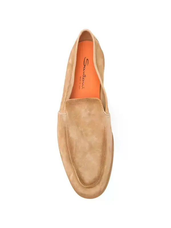 Santoni Suede Slip-on Loafers