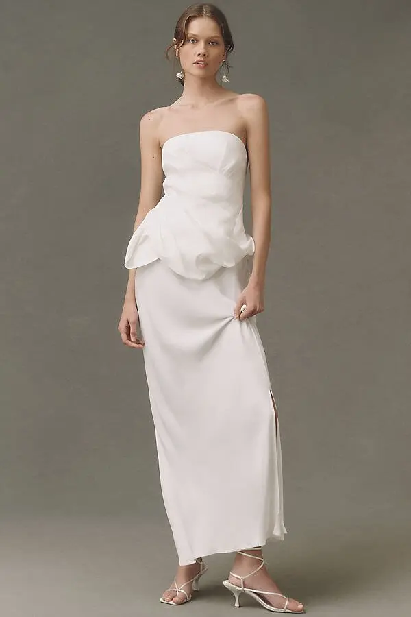 Acler Strapless Draped Top