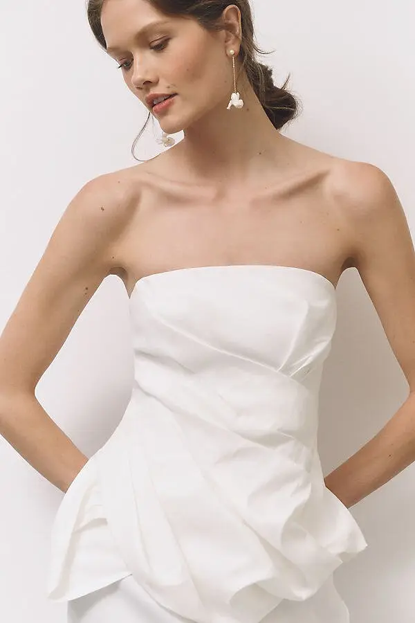 Acler Strapless Draped Top