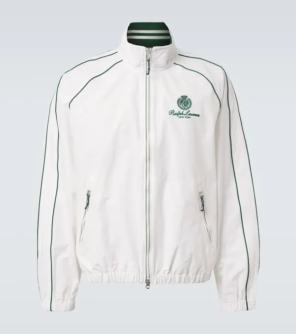 Polo Ralph Lauren Logo Cotton-blend Track Jacket - White