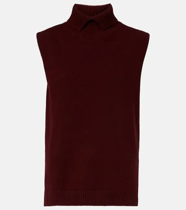 JIL SANDER Wool Turtleneck Sweater Vest