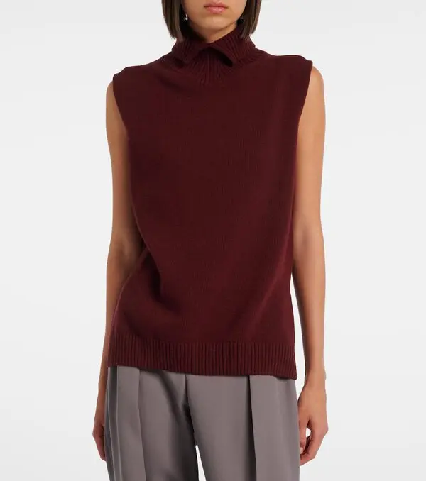JIL SANDER Wool Turtleneck Sweater Vest