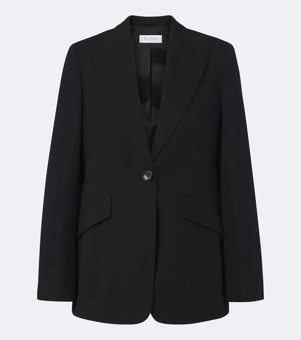 Max Mara Virgin Wool Blazer - Black
