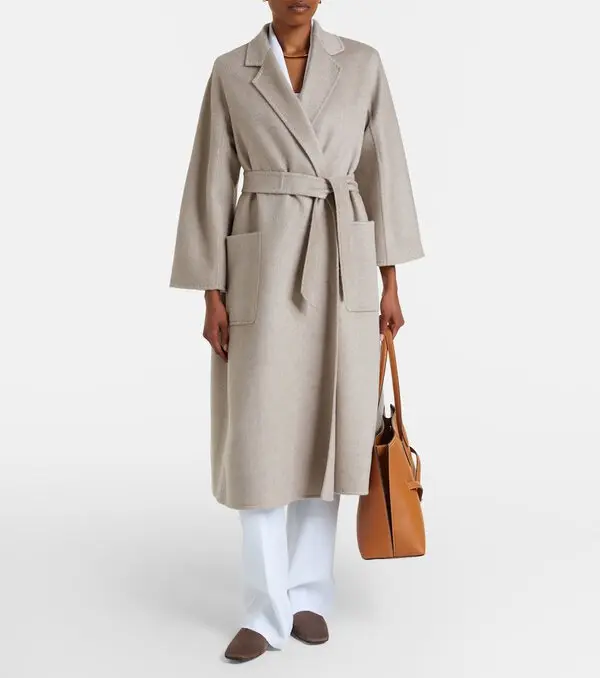 Max Mara Ludmilla Cashmere Wrap Coat - Beige