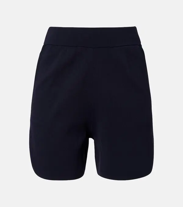 Max Mara Knitted Crêpe Shorts - Blue