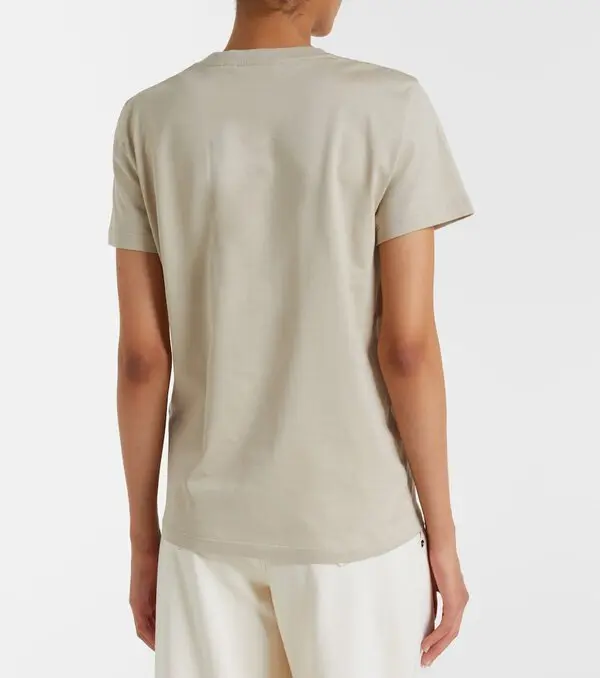 Max Mara Monogram Cotton Jersey T-shirt - Beige