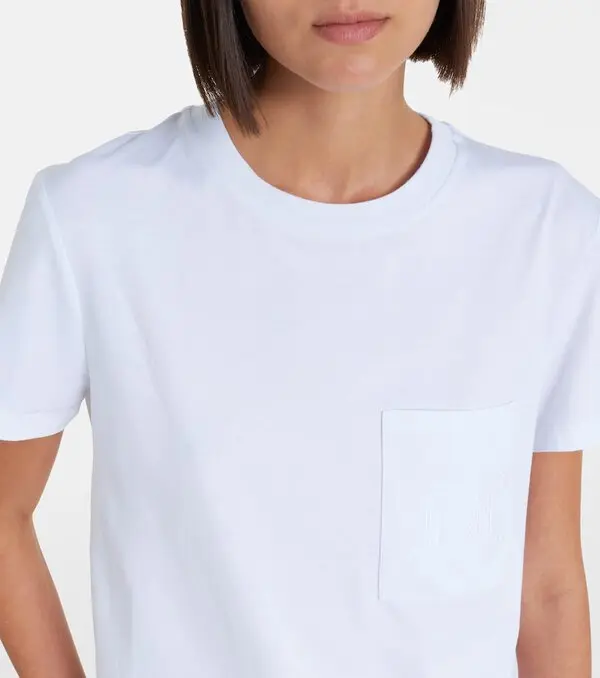 Max Mara Monogram Cotton Jersey T-shirt - White