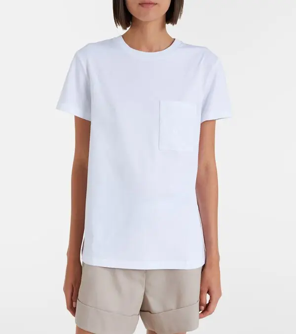 Max Mara Monogram Cotton Jersey T-shirt - White