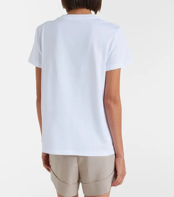 Max Mara Monogram Cotton Jersey T-shirt - White