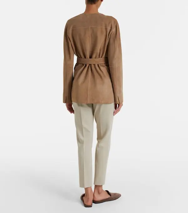 Max Mara Cropped Jersey Slim Pants - Beige