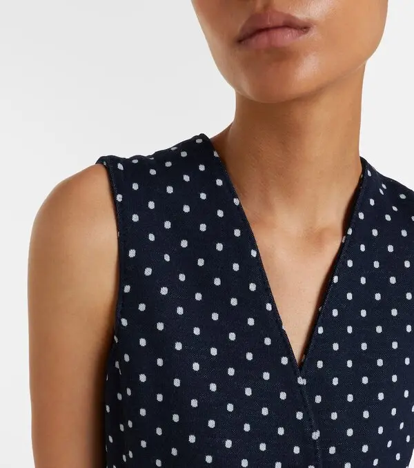 Max Mara Polka-dot Jersey Vest