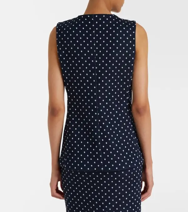 Max Mara Polka-dot Jersey Vest