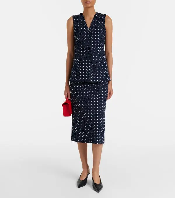 Max Mara Polka-dot Jersey Vest