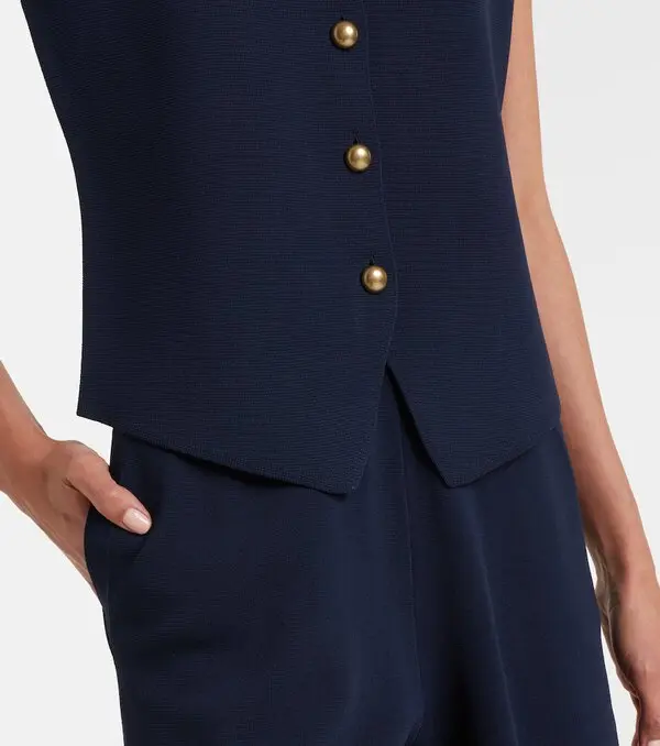 Max Mara Crêpe Vest - Blue