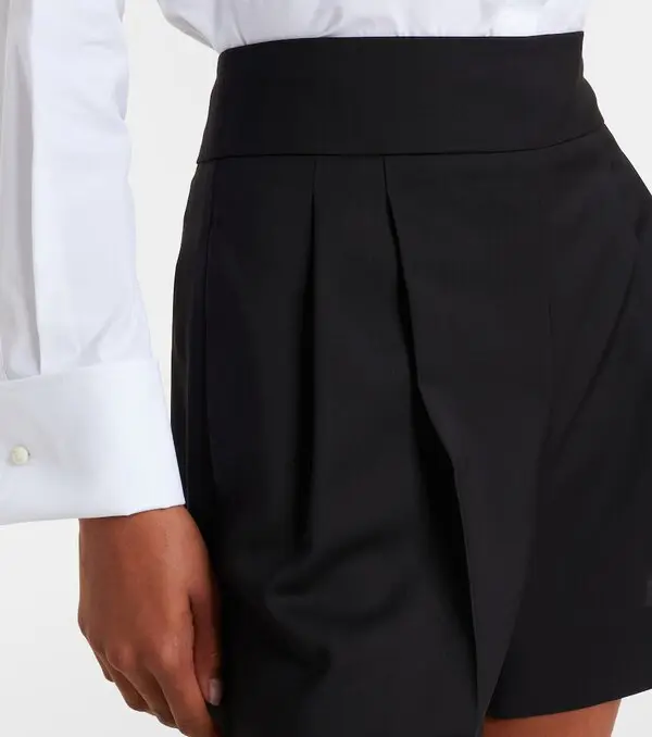 Max Mara Virgin Wool Shorts - Black