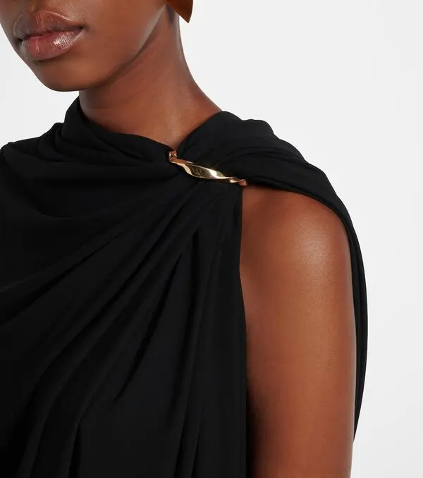 Sportmax Draped Crêpe Top - Black