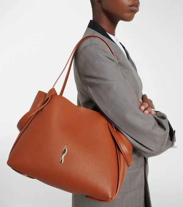 CHRISTIAN LOUBOUTIN Bettina Small Leather Tote Bag - Brown