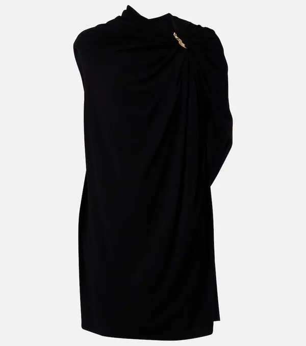 Sportmax Draped Crêpe Minidress - Black