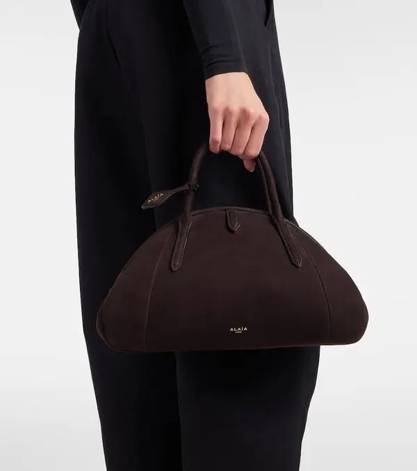 Alaïa Small Suede Top Handle Bag - Brown