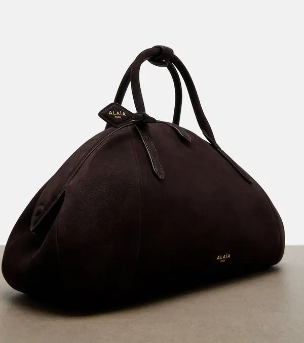 Alaïa Small Suede Top Handle Bag - Brown