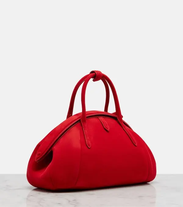 Alaïa Small Suede Top Handle Bag - Red