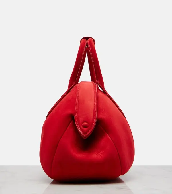 Alaïa Small Suede Top Handle Bag - Red
