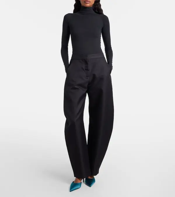 Alaïa Le Coeur Satin Mules - Blue