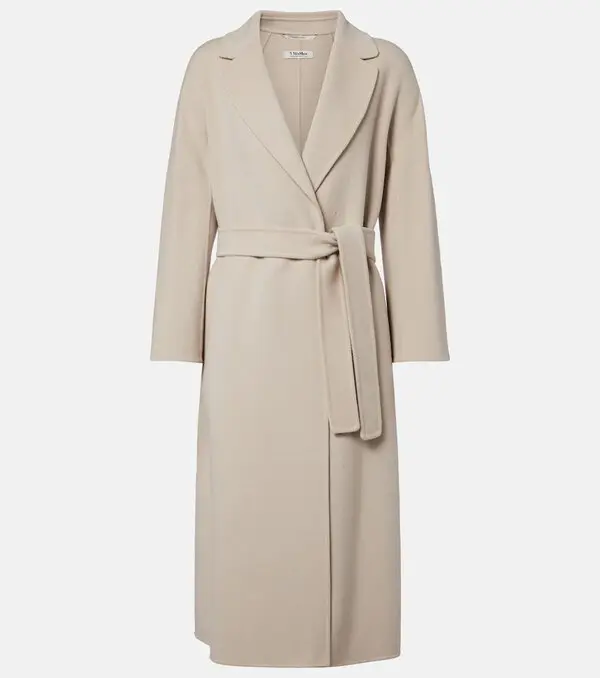 Max Mara Wool Wrap Coat - Beige