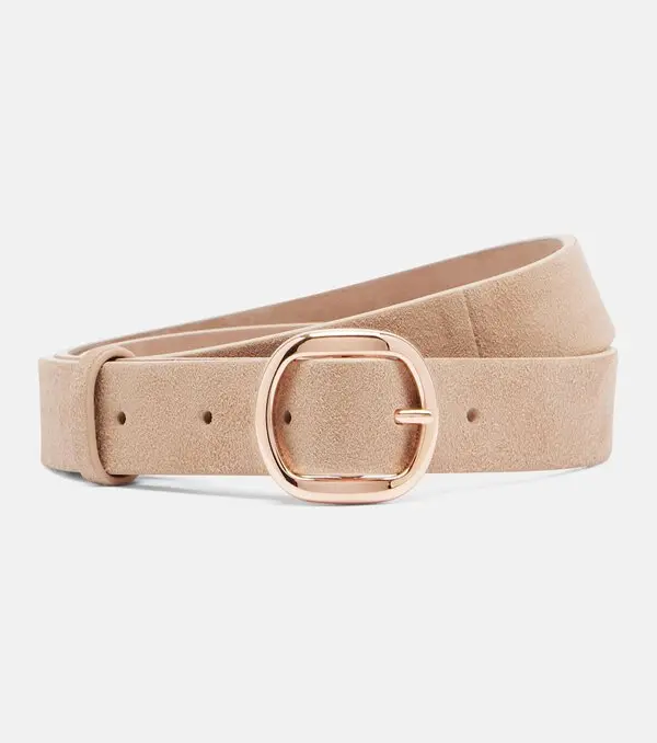 Gabriela Hearst Elster Suede Belt - Beige