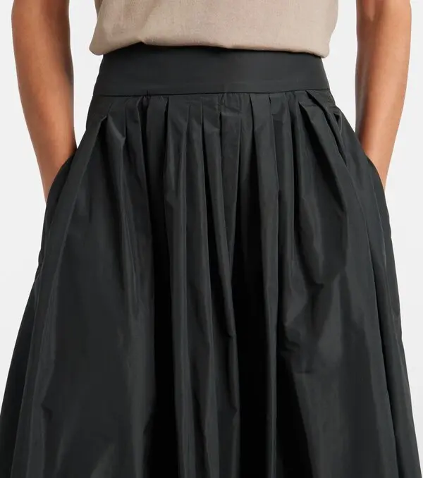 Max Mara Taffeta Midi Skirt