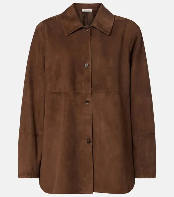 Max Mara Suede Leather Jacket - Brown