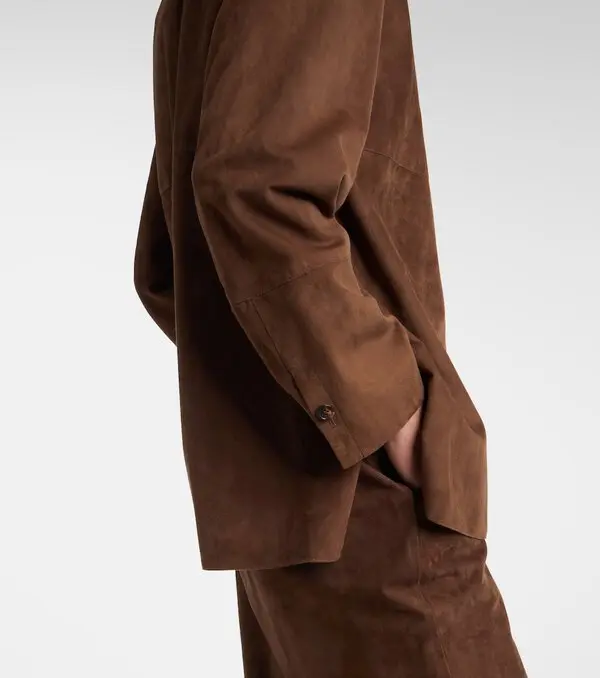 Max Mara Suede Leather Jacket - Brown
