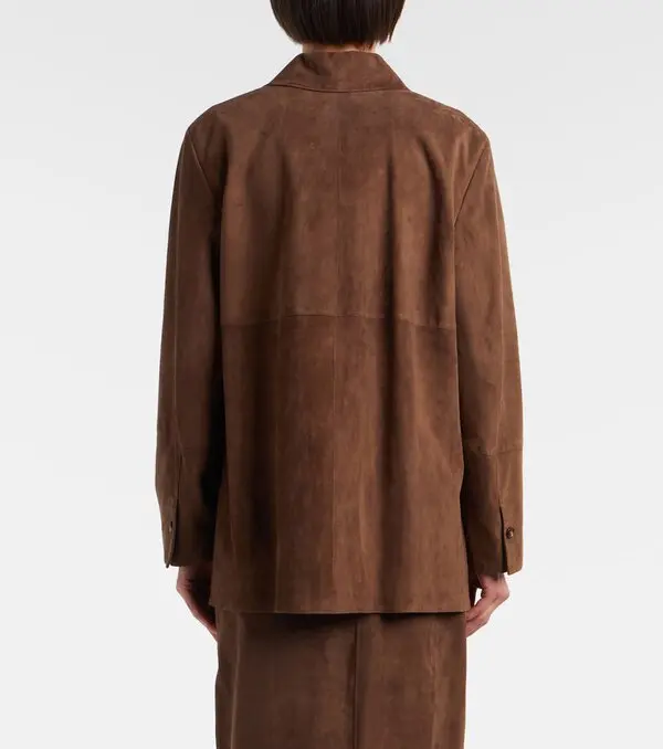 Max Mara Suede Leather Jacket - Brown