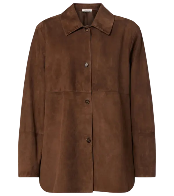 Max Mara Suede Leather Jacket - Brown