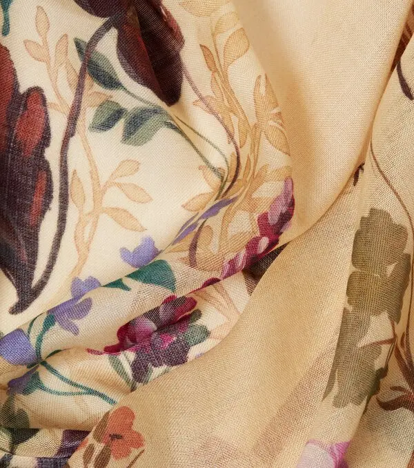 Max Mara Printed Wool And Silk Scarf