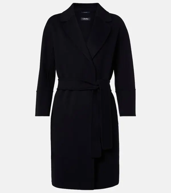 Max Mara Wool Wrap Coat - Blue