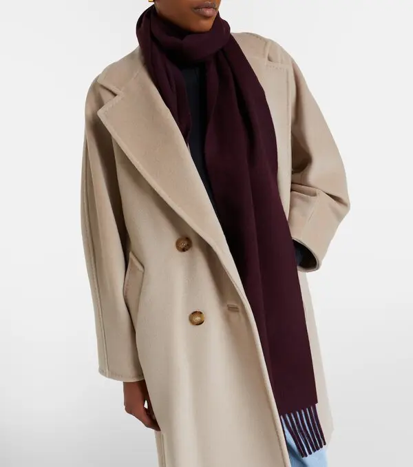 Max Mara Logo Wool Scarf