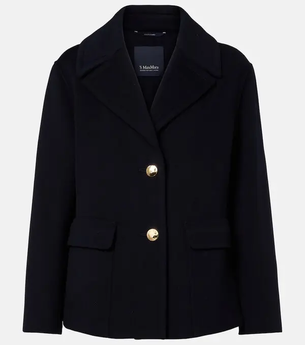 Max Mara Virgin Wool Jacket - Blue