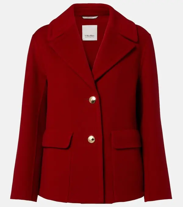 Max Mara Virgin Wool Jacket - Red