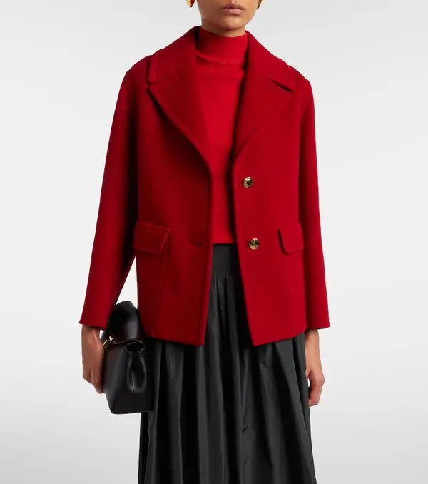 Max Mara Virgin Wool Jacket - Red
