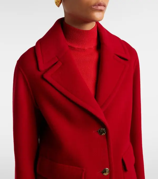 Max Mara Virgin Wool Jacket - Red