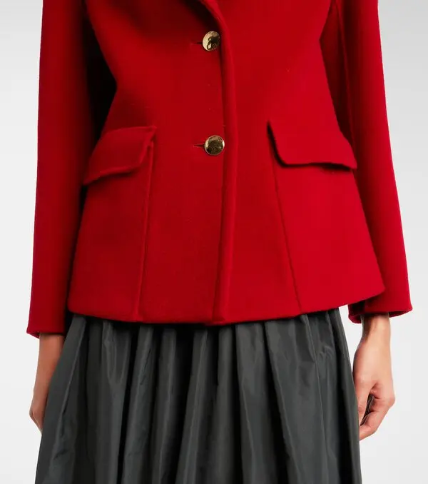 Max Mara Virgin Wool Jacket - Red